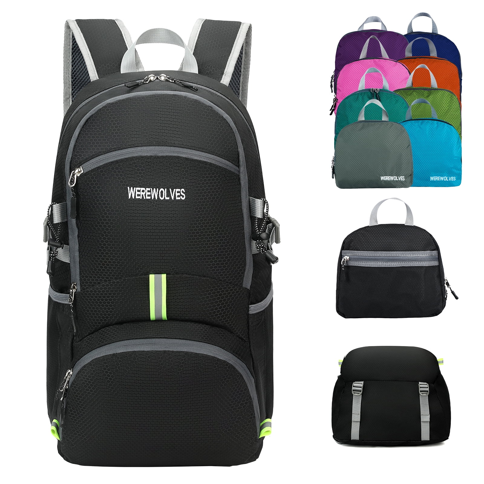 WEREWOLVES 35L Ultralight, Waterproof, Foldable Hiking Backpack for ...