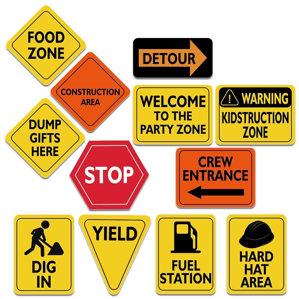 WERNNSAI Construction Party Decorations - 12 AIS1 PCS Construction ...