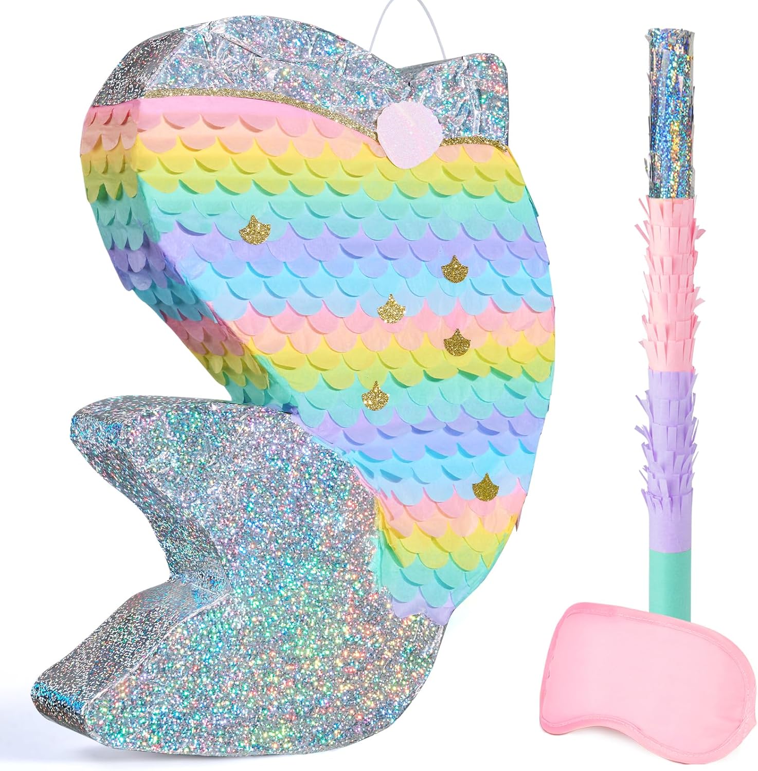 WERNNSAI Dolphin Piñata for Girls - Mermaid Princess Birthday ...