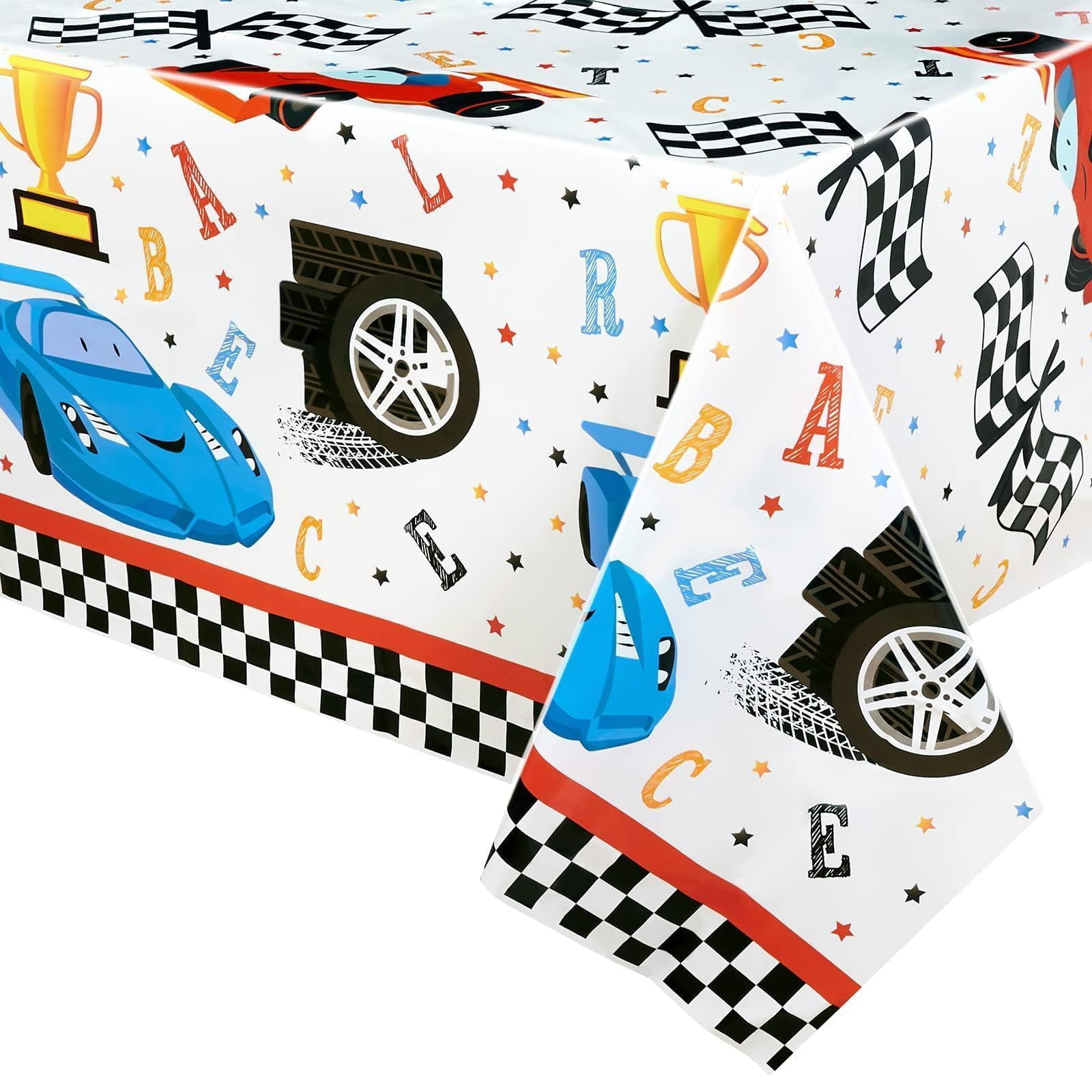 WERNNSAI Racing Car Tablecloth STF9 - 2 PCS 108" x 54" Disposable ...