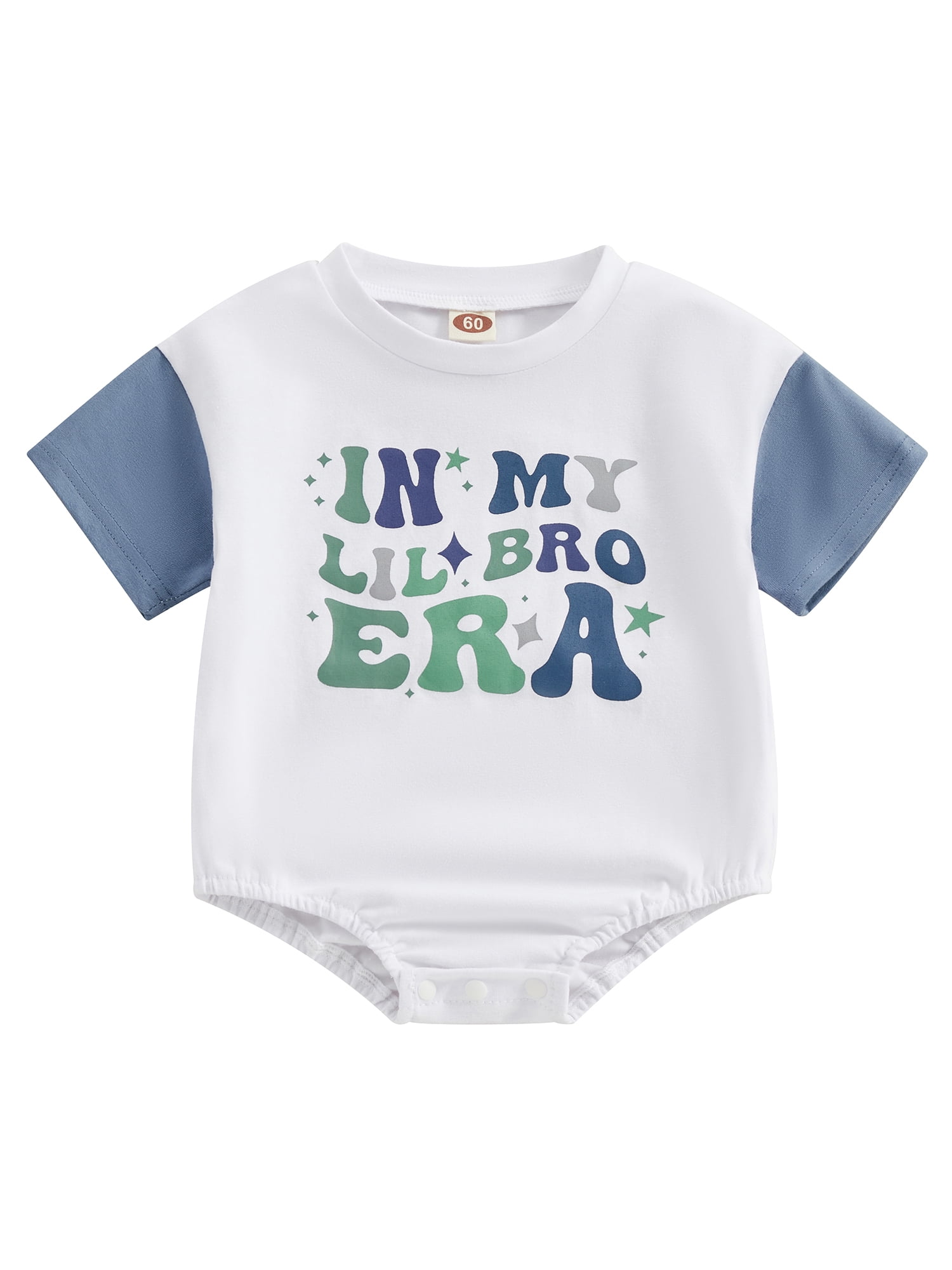 WERNZATT Baby Boy Little Brother Romper Infant Summer Short Sleeve ...