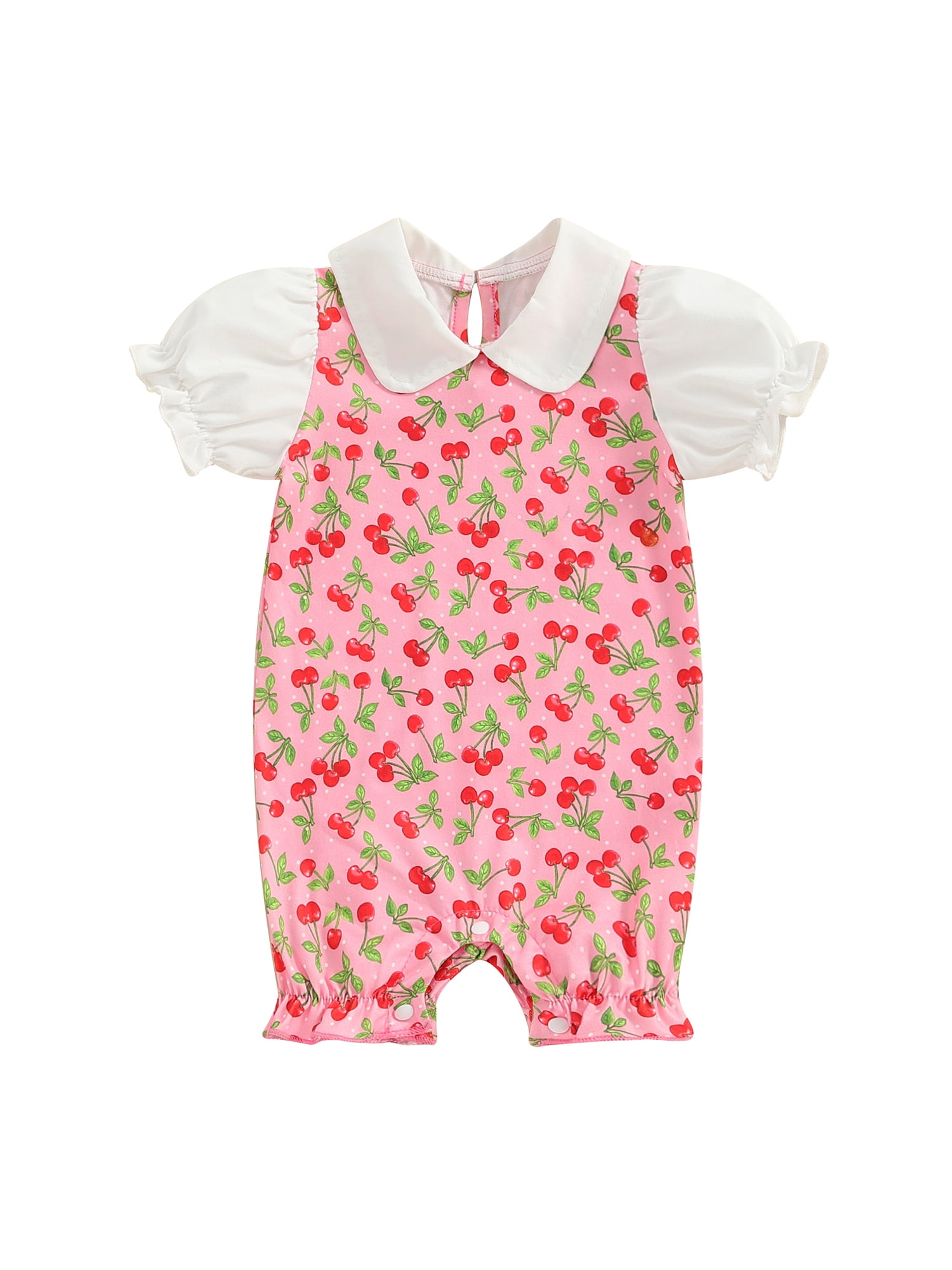 WERNZATT Baby Girl Strawberry Romper Infant Toddler Girl Cute Doll ...