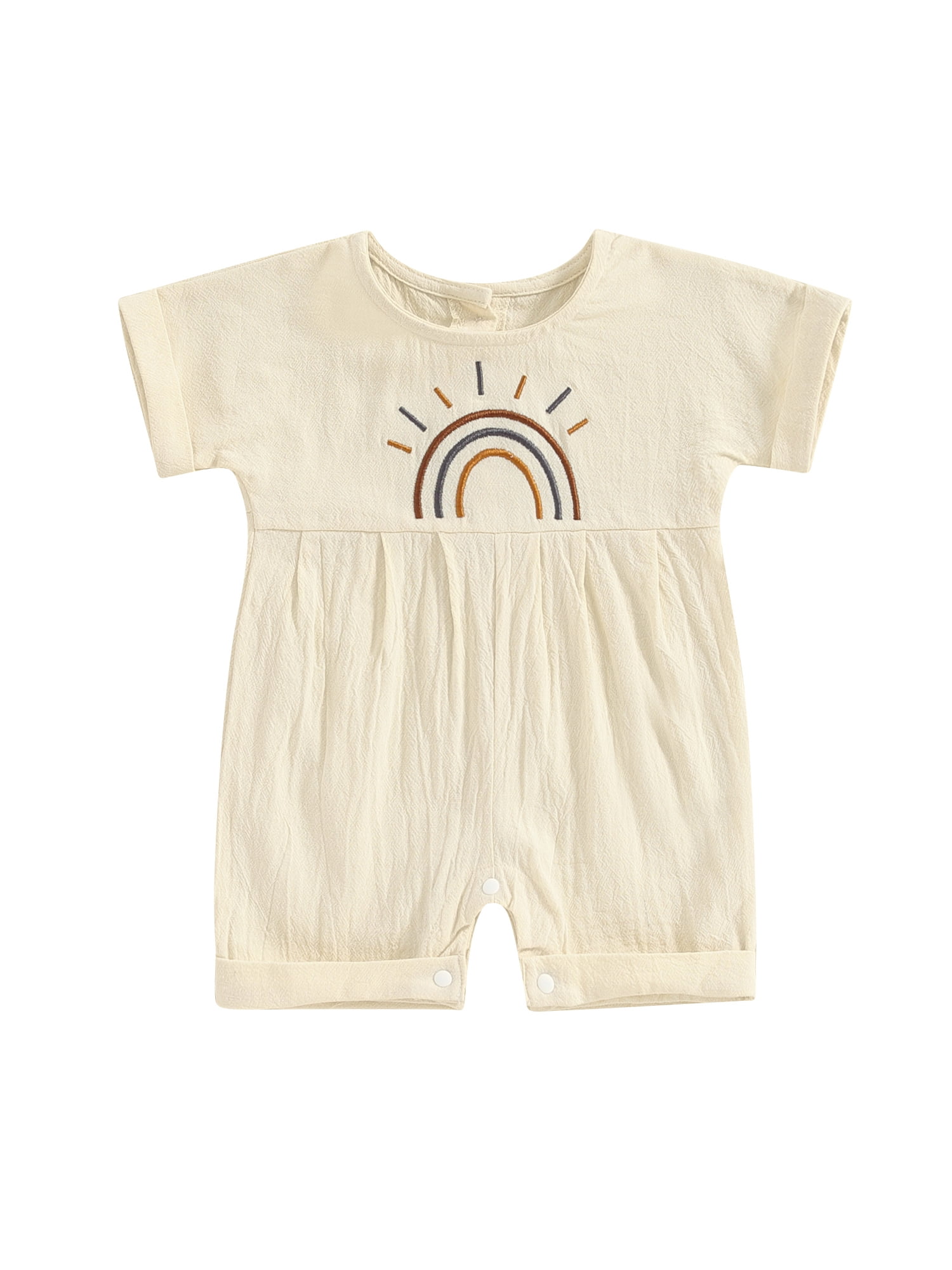 WERNZATT Baby Girls Boys One Piece Jumpsuit Summer Short Sleeve Crew ...