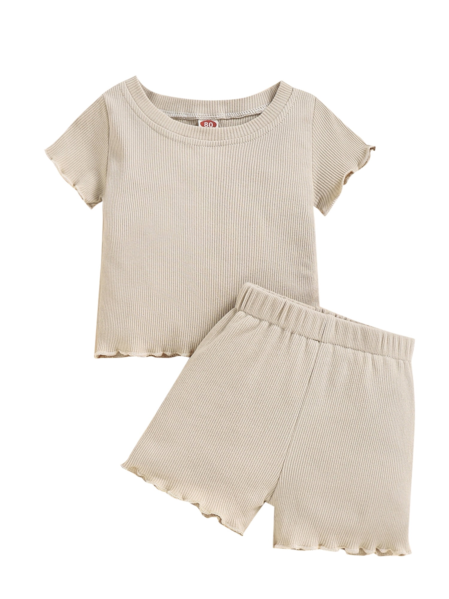 WERNZATT Little Girl´s Two Pieces Summer Clothes Set, Round Neck Short ...