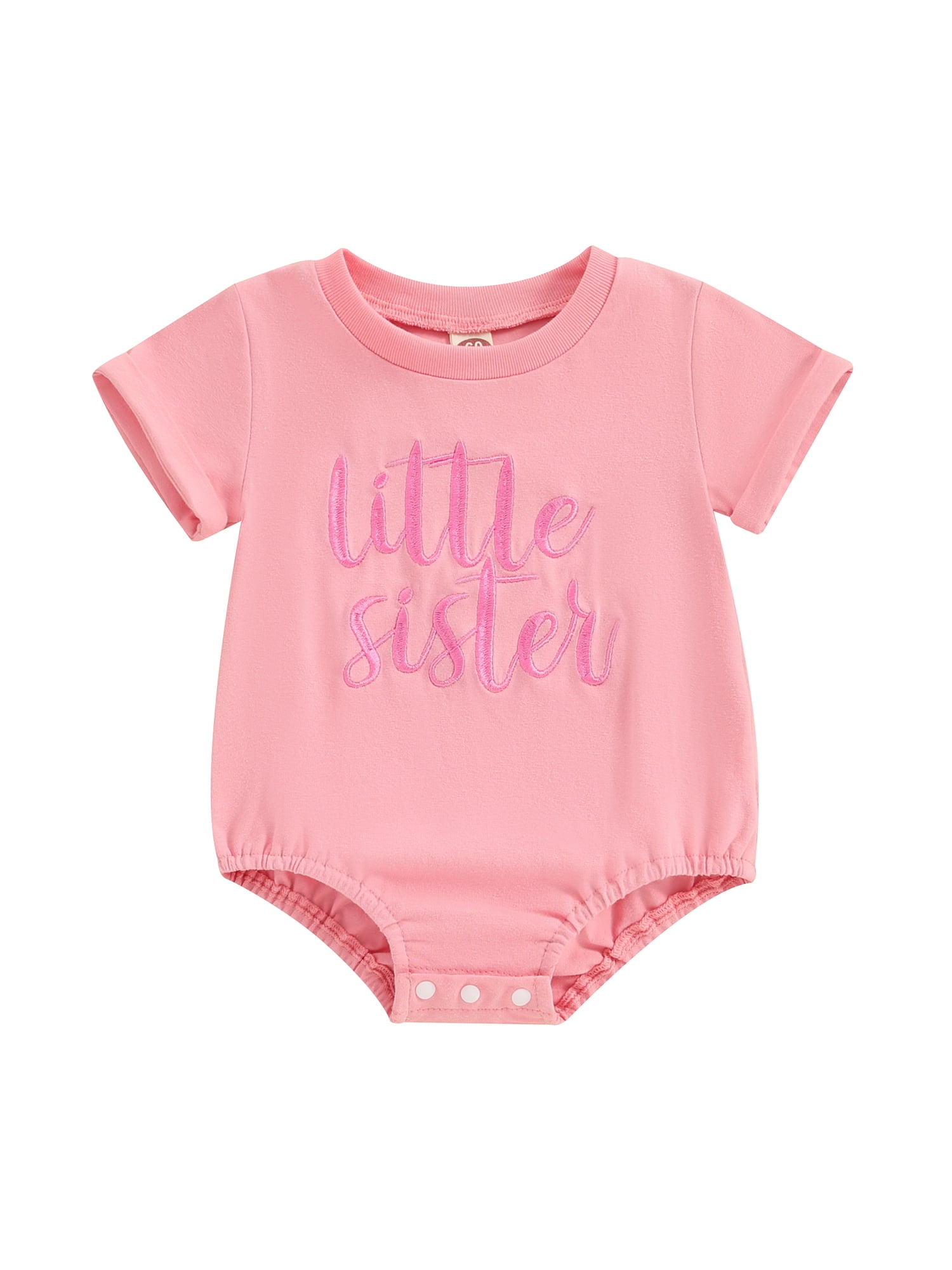 WERNZATT Little Sister/Brother Matching Outfit Baby Girls Boys Romper Round Neck Short Sleeve ...