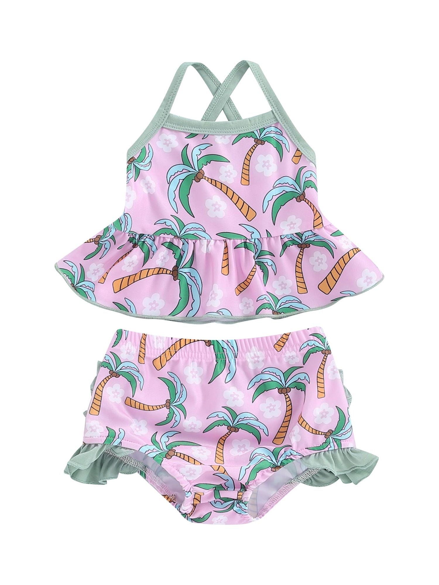 WERNZATT Toddler Girls Summer Beach Bikini Set 2 Piece Swimsuits ...