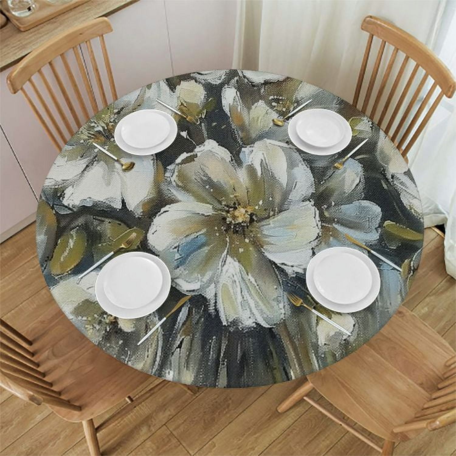 WERPE Abstract Flower Blossom White Lily Artwork Modern Floral with ...