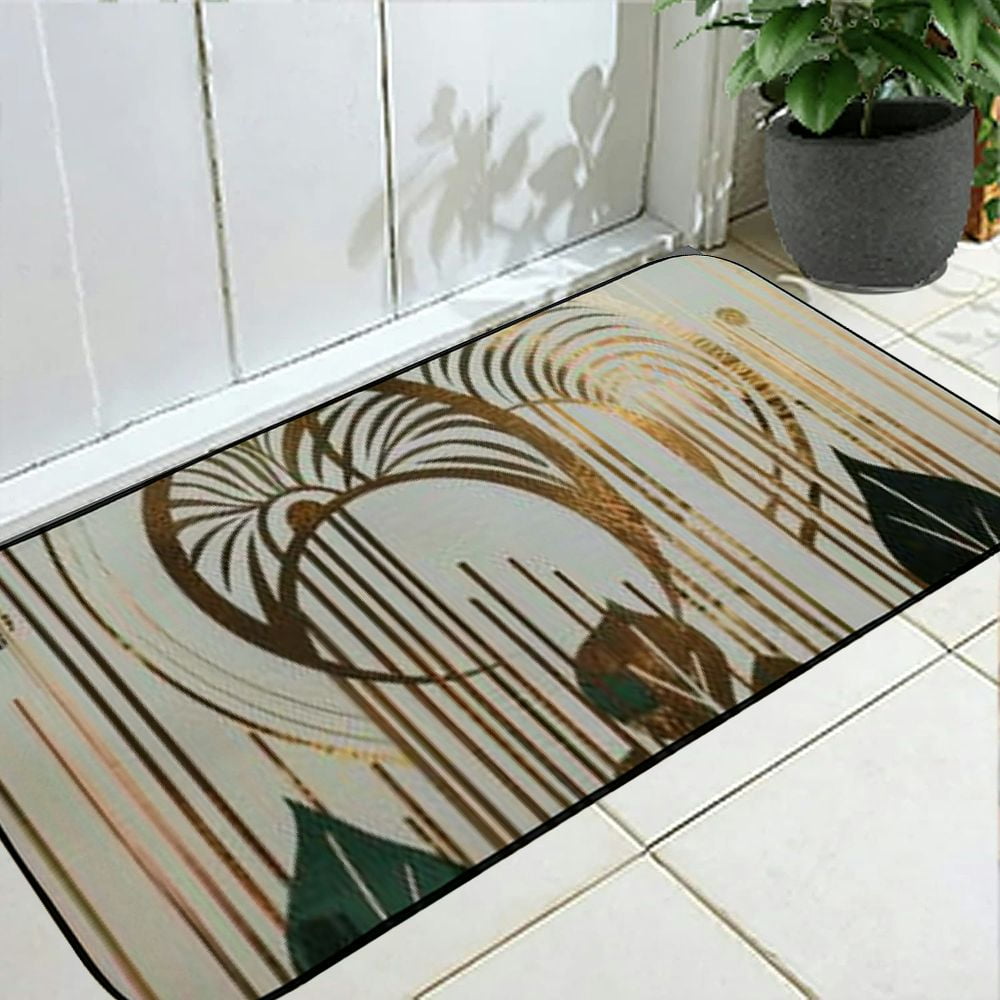 WERPE Art Deco Square Door Mat - Outside Entry Yard Floor Patio Mat 19. ...