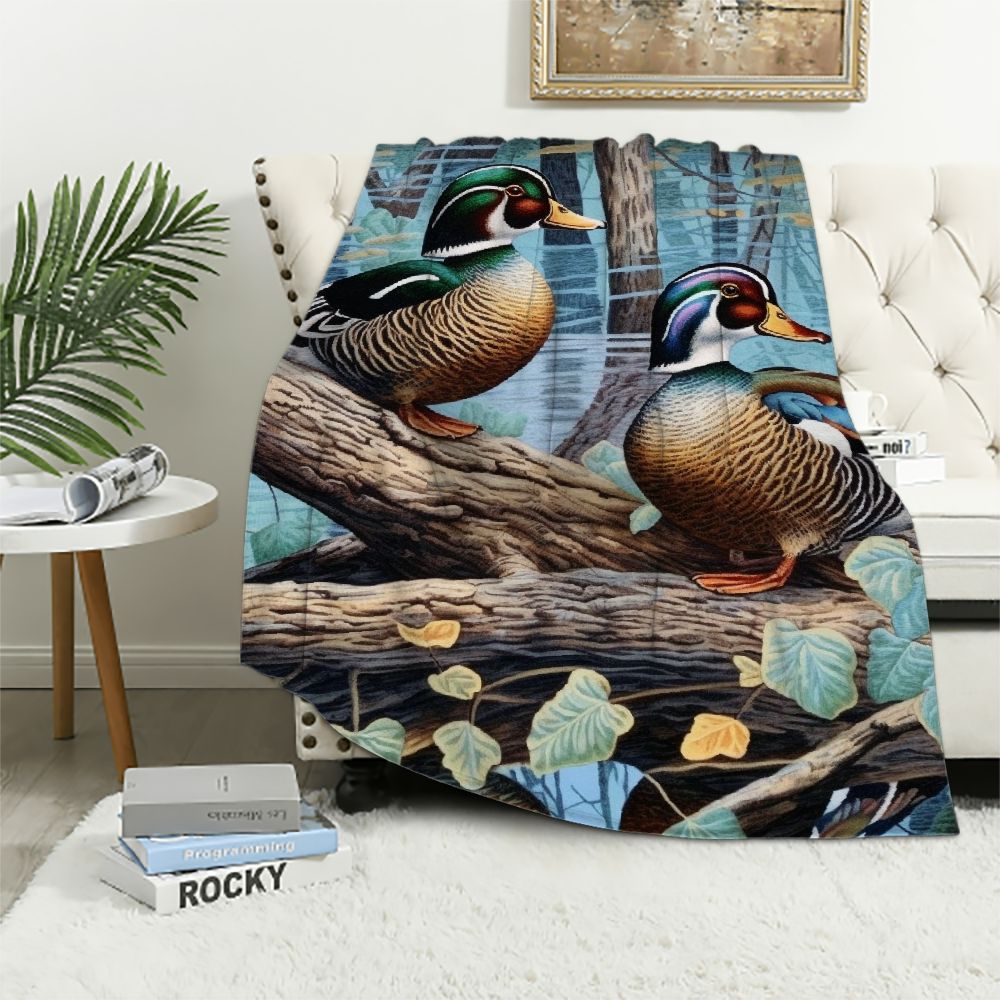 WERPE Backwater Woodies Blanket - Ducks Lake Lodge Cabin Gift Throw ...