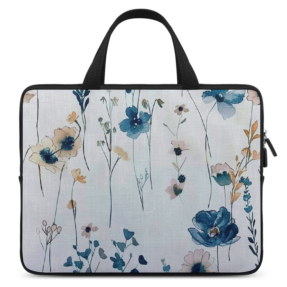 WERPE Blue Flowers Floral Wallpaper Watercolor Painting Diving Fabric ...