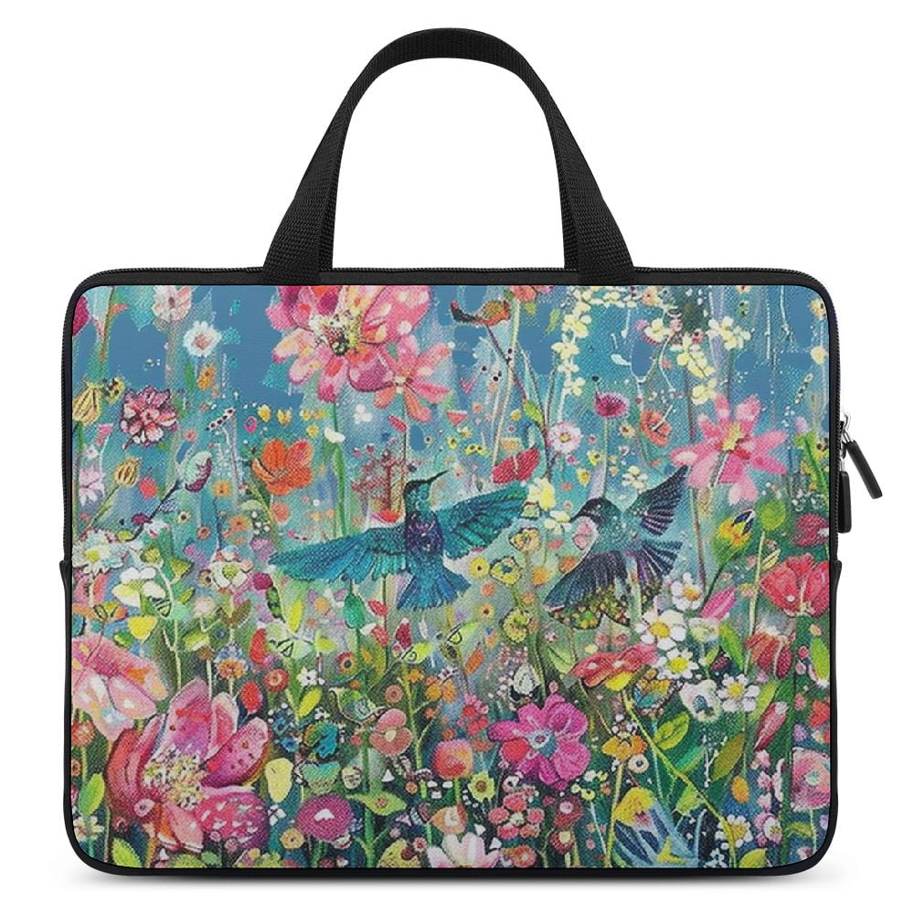 WERPE Flowers Birds Field Neoprene Laptop Bag Diving Fabric Tablet ...