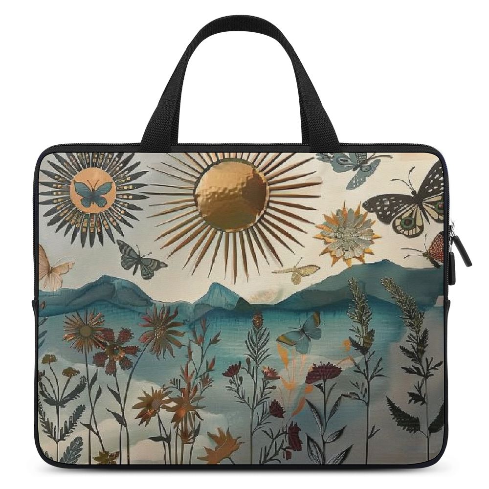 WERPE Flowers Butterflies Sun Diving Fabric Soft Carrying Travel Case ...