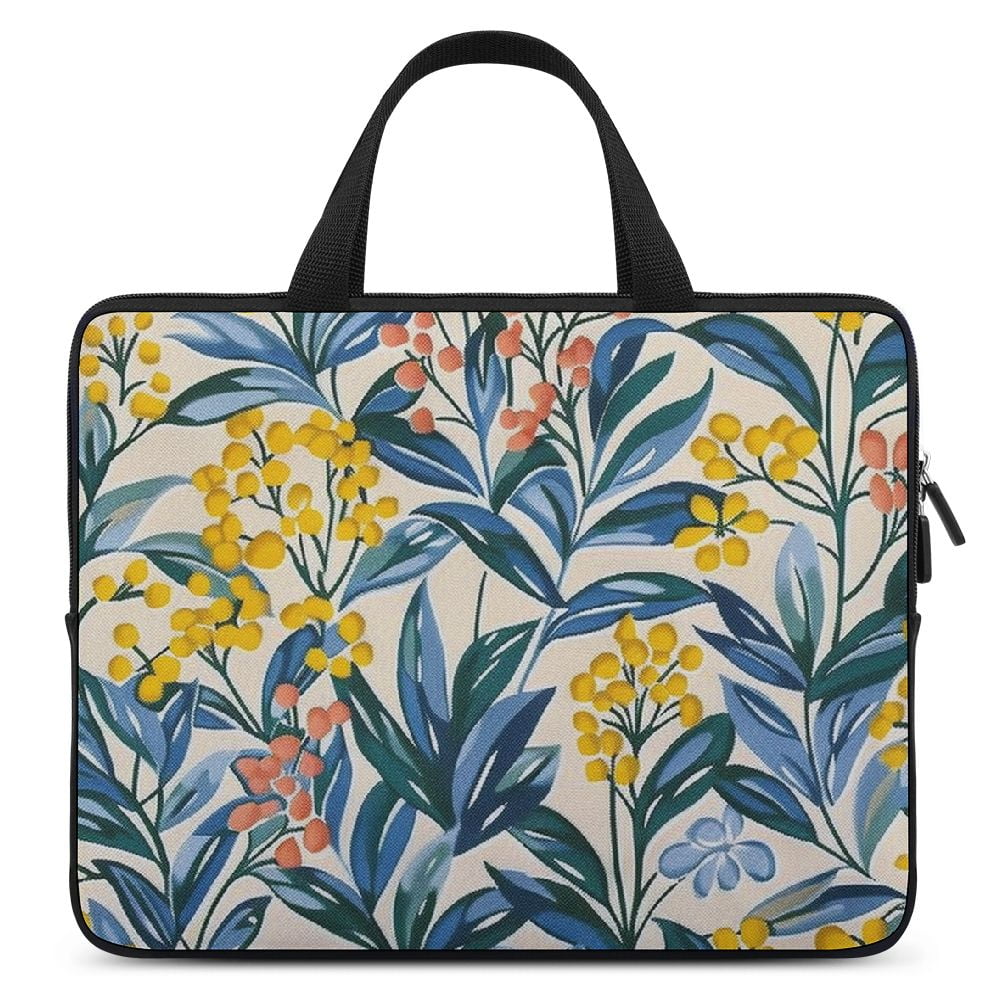 WERPE Flowers Leaves Floral Pattern Diving Fabric Laptop Sleeve ...