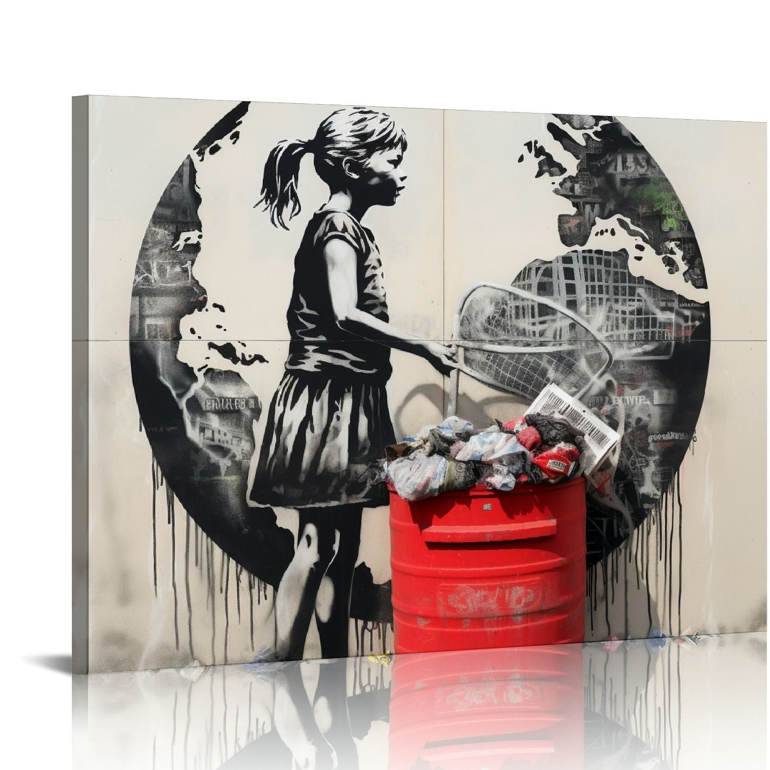 Nawypu Graffiti style Banksy Wall Decor Colorful Figure Street Graffiti ...