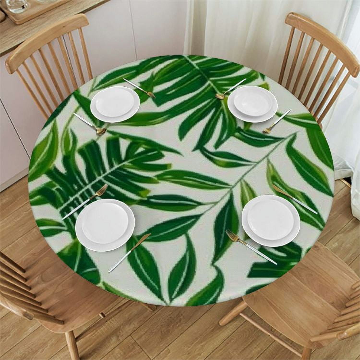 WERPE Green Tropical Leaves Tablecloths - Perfect Table Decoration for ...