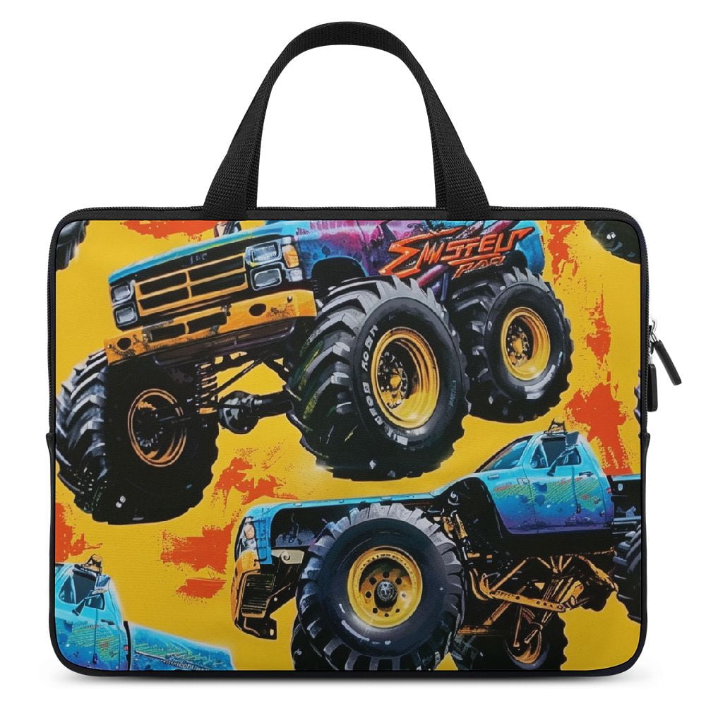 WERPE Monster Truck Diving Fabric Laptop Handle Bag Computer Protect ...