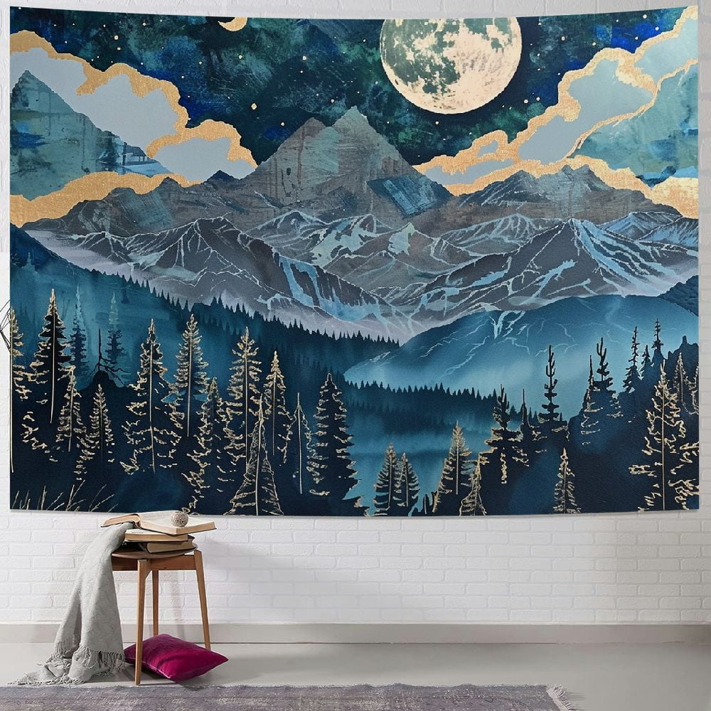 Nawypu Mountain Tapestry Nature Forest Tapestry for Bedroom Aesthetic ...