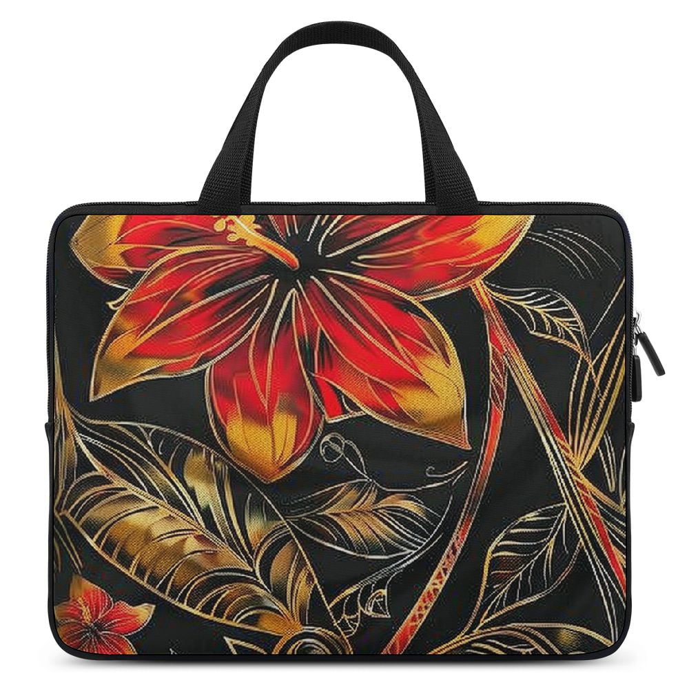 WERPE Red Flower Diving Fabric Soft Carrying Travel Case Idea Laptop ...