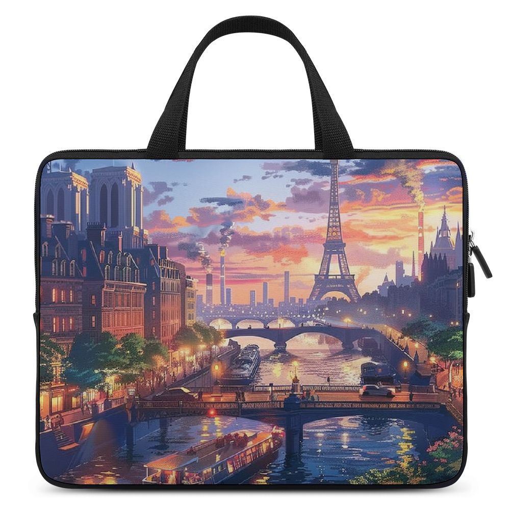 RUIYC River Bridge Laptop Bag Diving Fabric Soft Carrying Travel Case ...