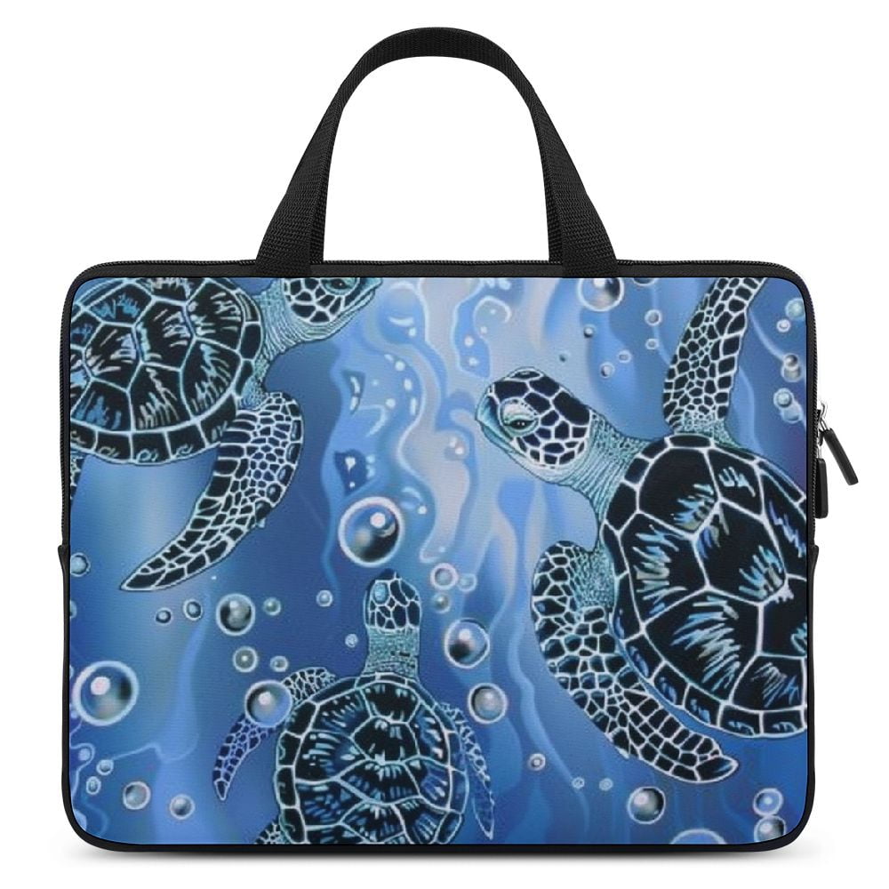 WERPE Sea Turtles Laptop Bag Diving Fabric Soft Carrying Travel Case ...
