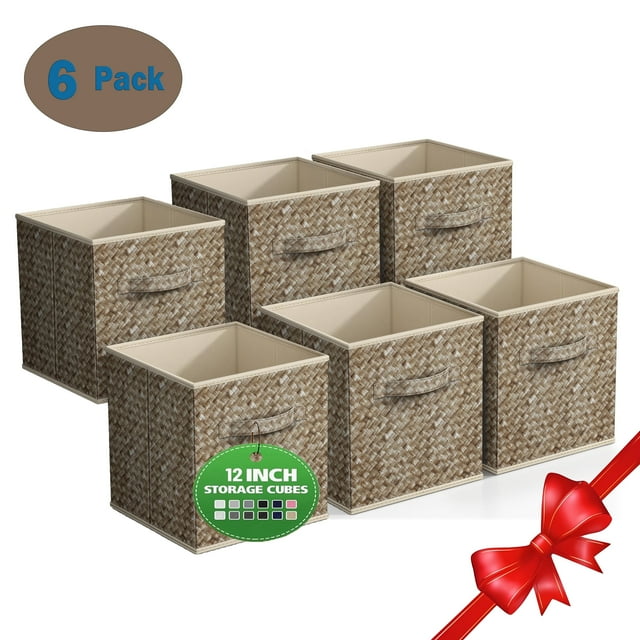 WERSEON Set of 6 Foldable Storage Cubes, 11-Inch Closet Organizer Bins ...
