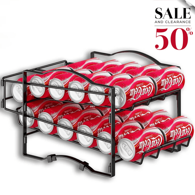 Werseon Stackable 2-Tier Beverage & Soda Fridge Storage Holder Rack ...