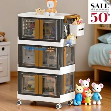 BHUIK 104 Qt./26 Gal. Latching Storage Bin with Clear Base & True Blue ...