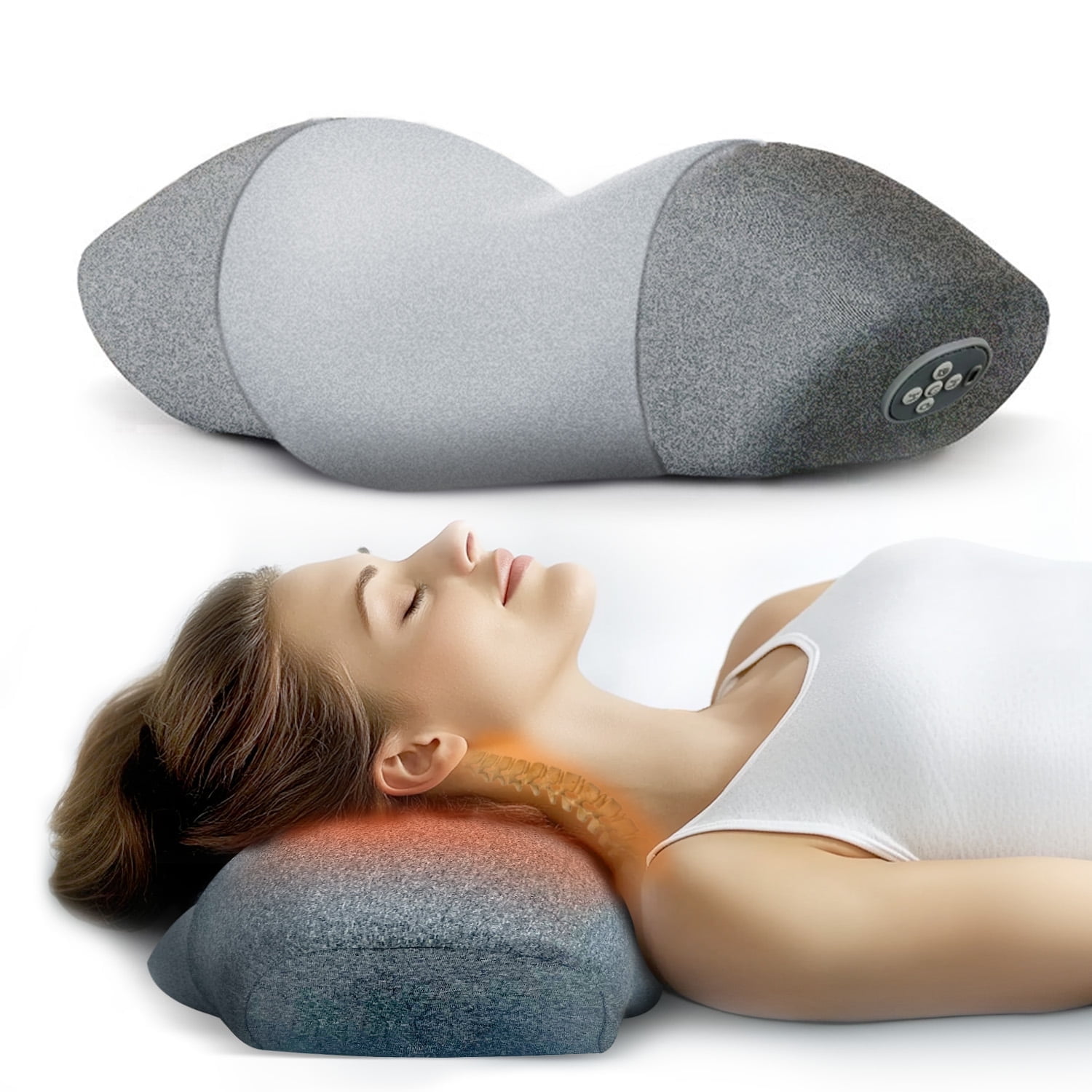 WERTYI Cervical Neck Pillows for Pain Relief Sleeping, Memory Foam Neck ...