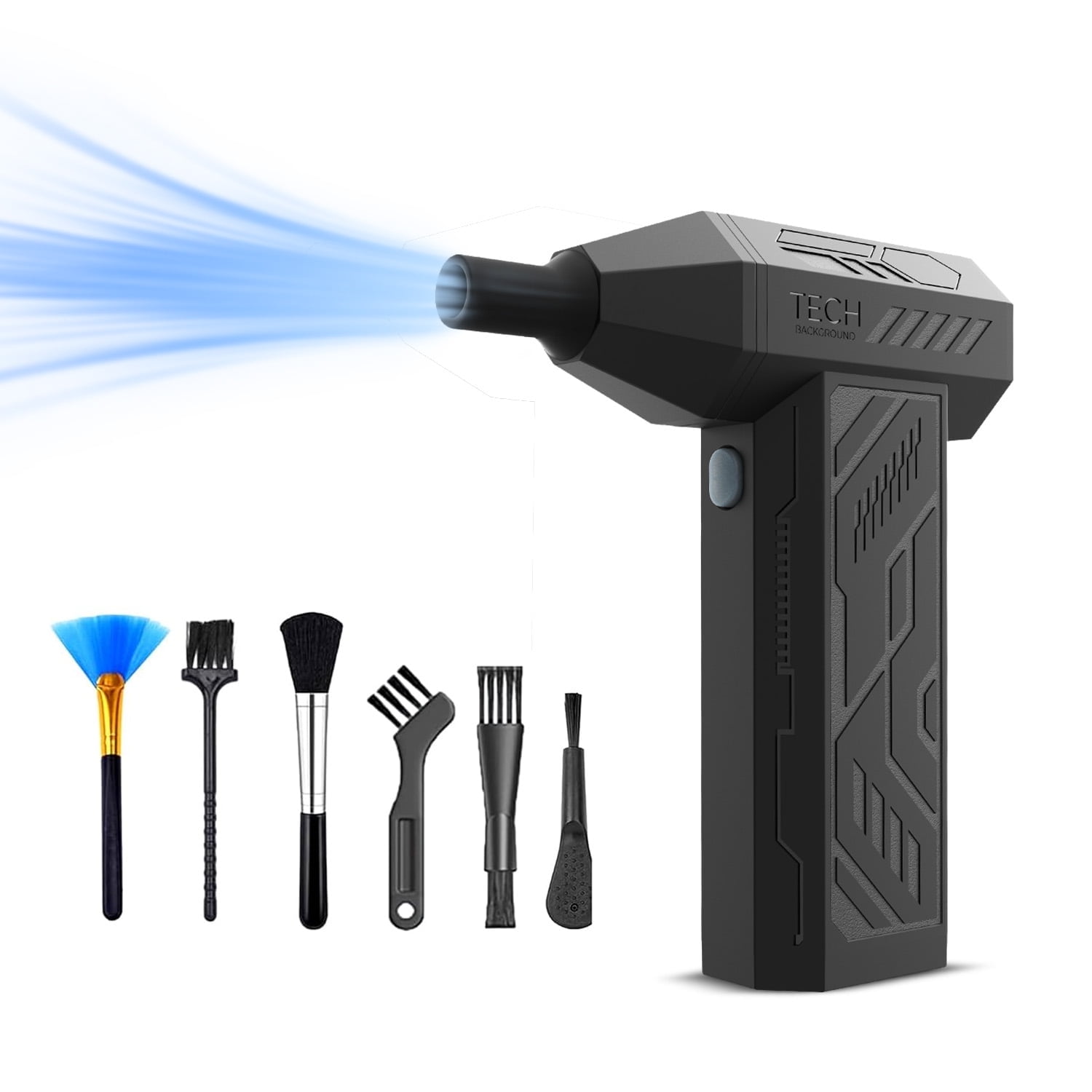 WERTYI Compressed Air Duster, 4000mAh Rechargeable 130000RPM Dust ...