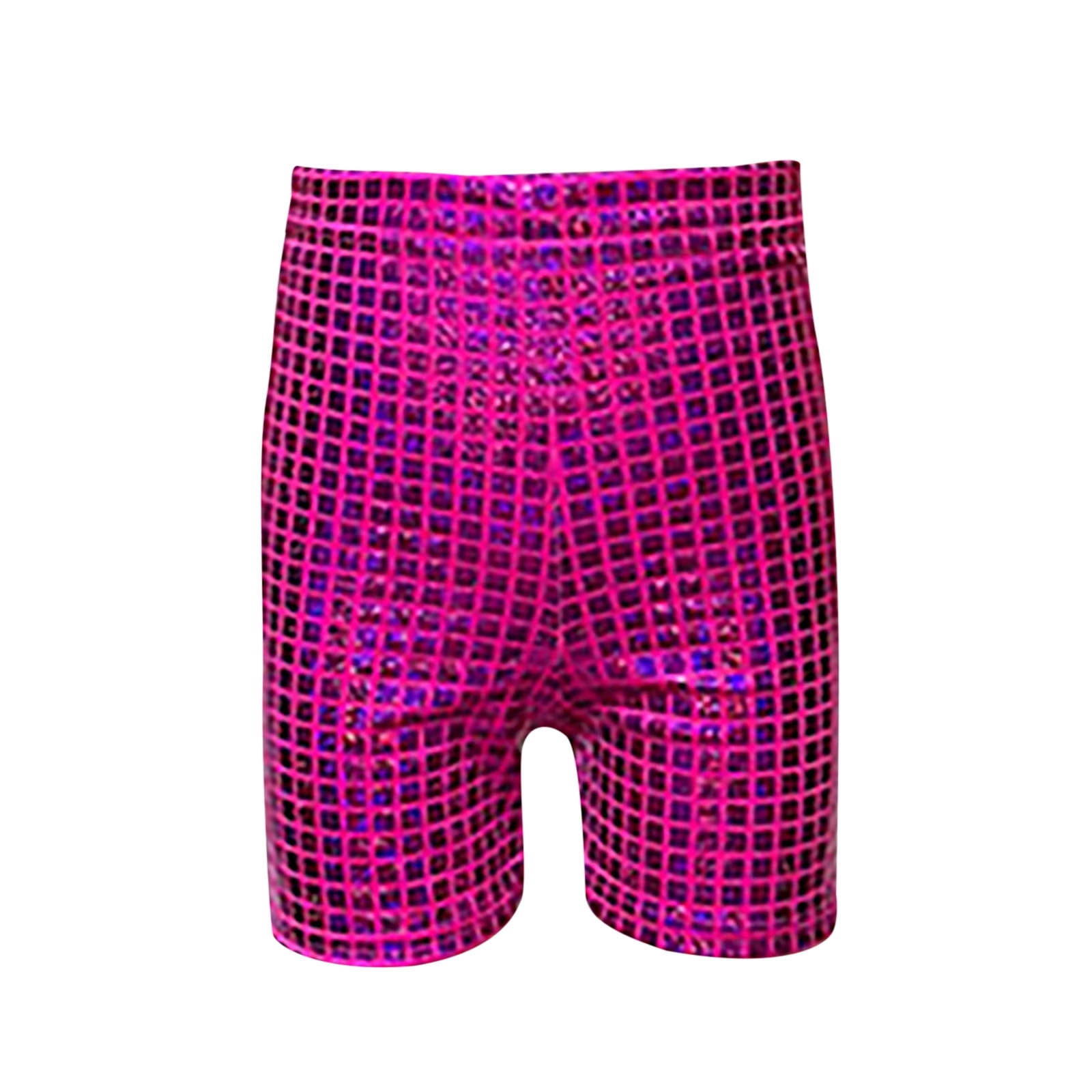 WERYOUNG Boys Girls Dance Shorts Spring Summer Sequin Stretch Elastic ...