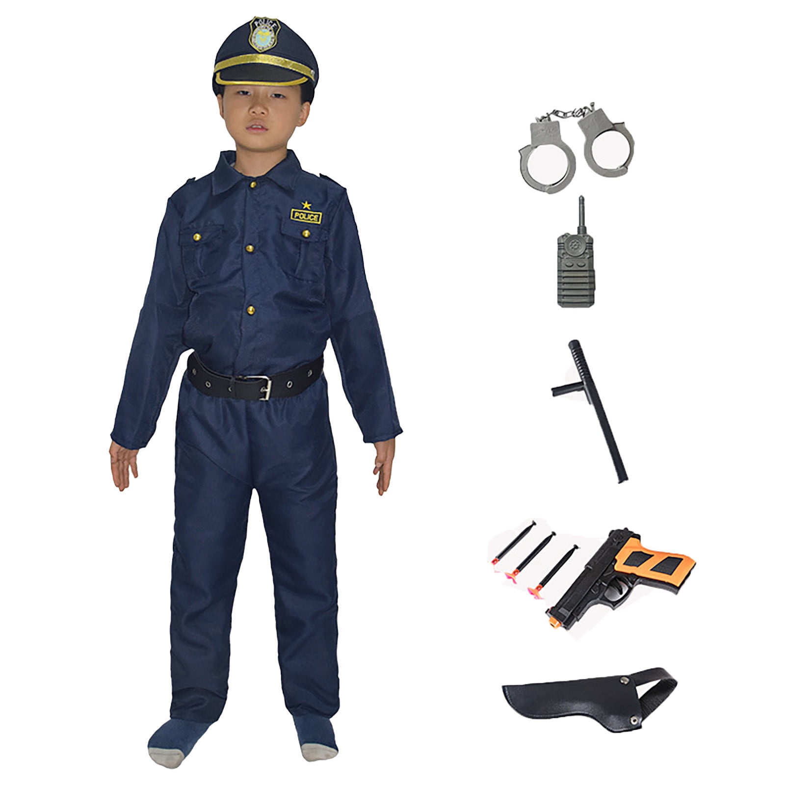 WERYOUNG Child Officer For Kids Cop For Girls Dress Up Birthday Classic ...