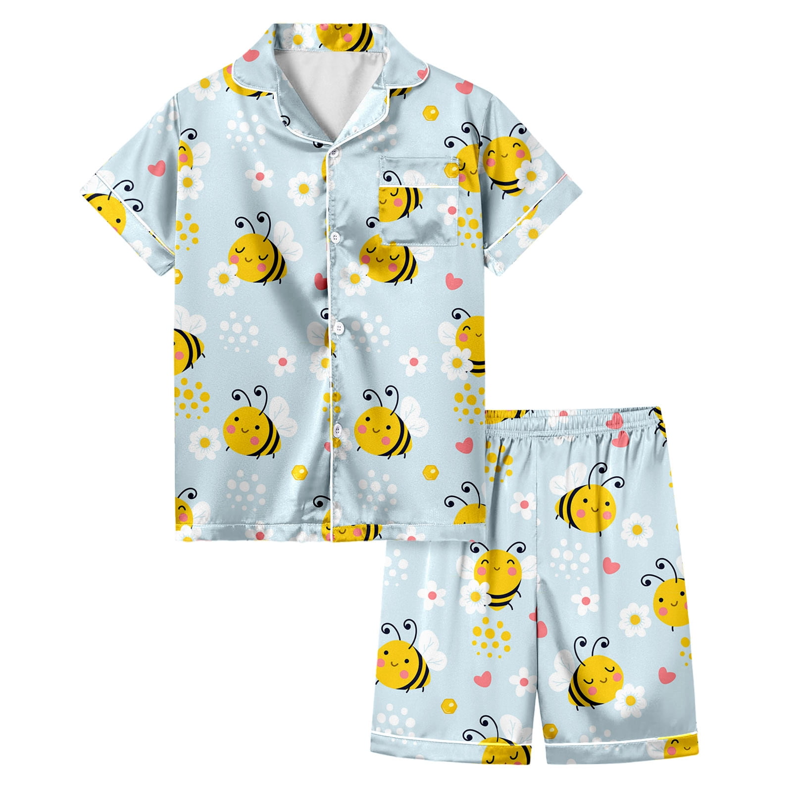 WERYOUNG Girls Boys Outfits Summer Casual Festival Series Cartoon Bee ...