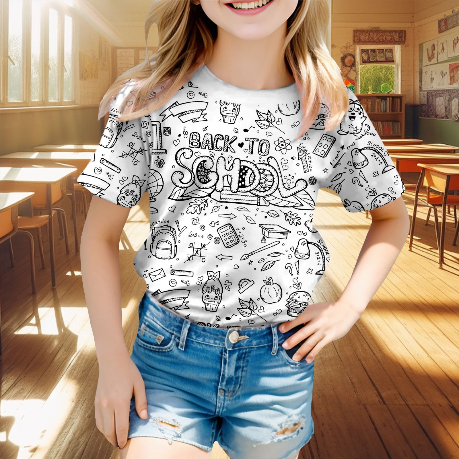 WERYOUNG Girls Boys Tshirts Fun Diy Hand Painted Short Sleeve Tee Cozy ...
