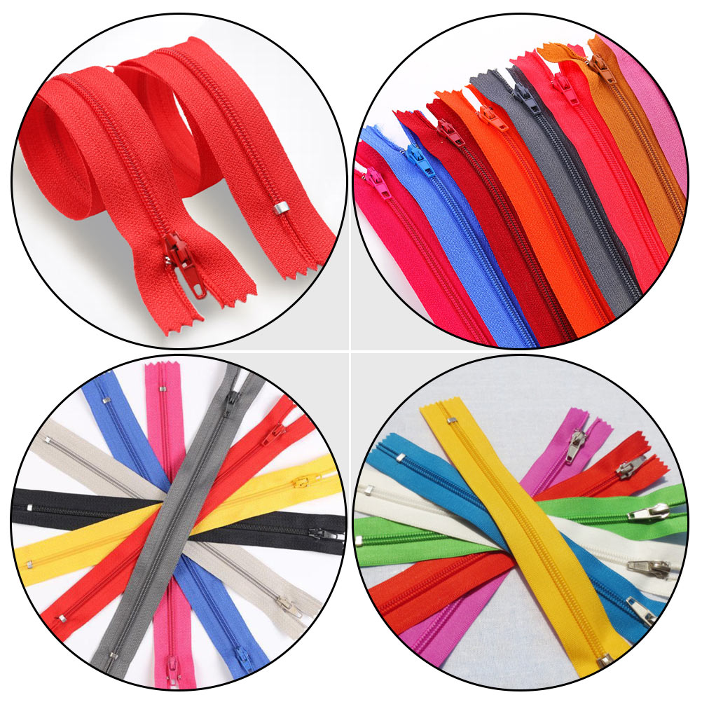 WESIEVYA 100Pack Multicolor Zipper for Sewing Assorted Color Clothing ...