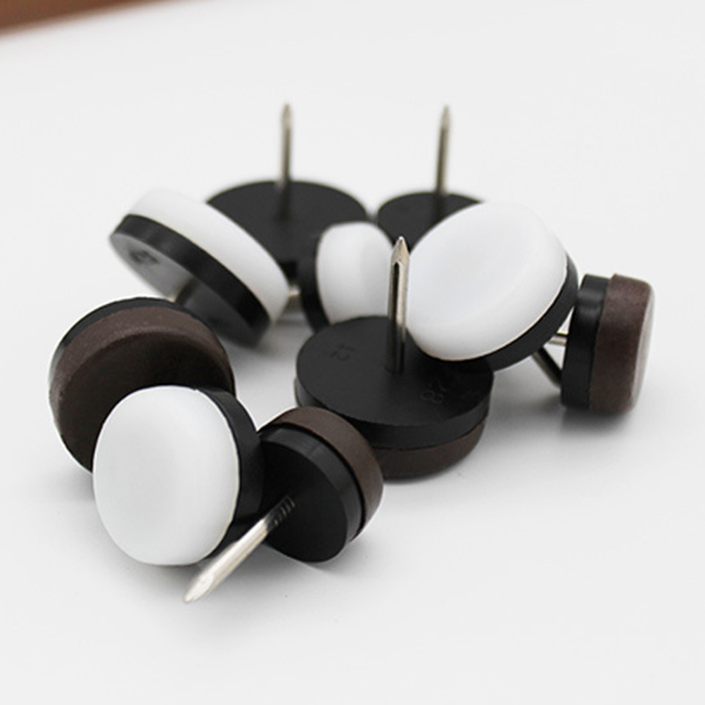 WESIEVYA 100Pcs Furniture Leg Pads Non Skid Noise Proof Nylon Iron for ...