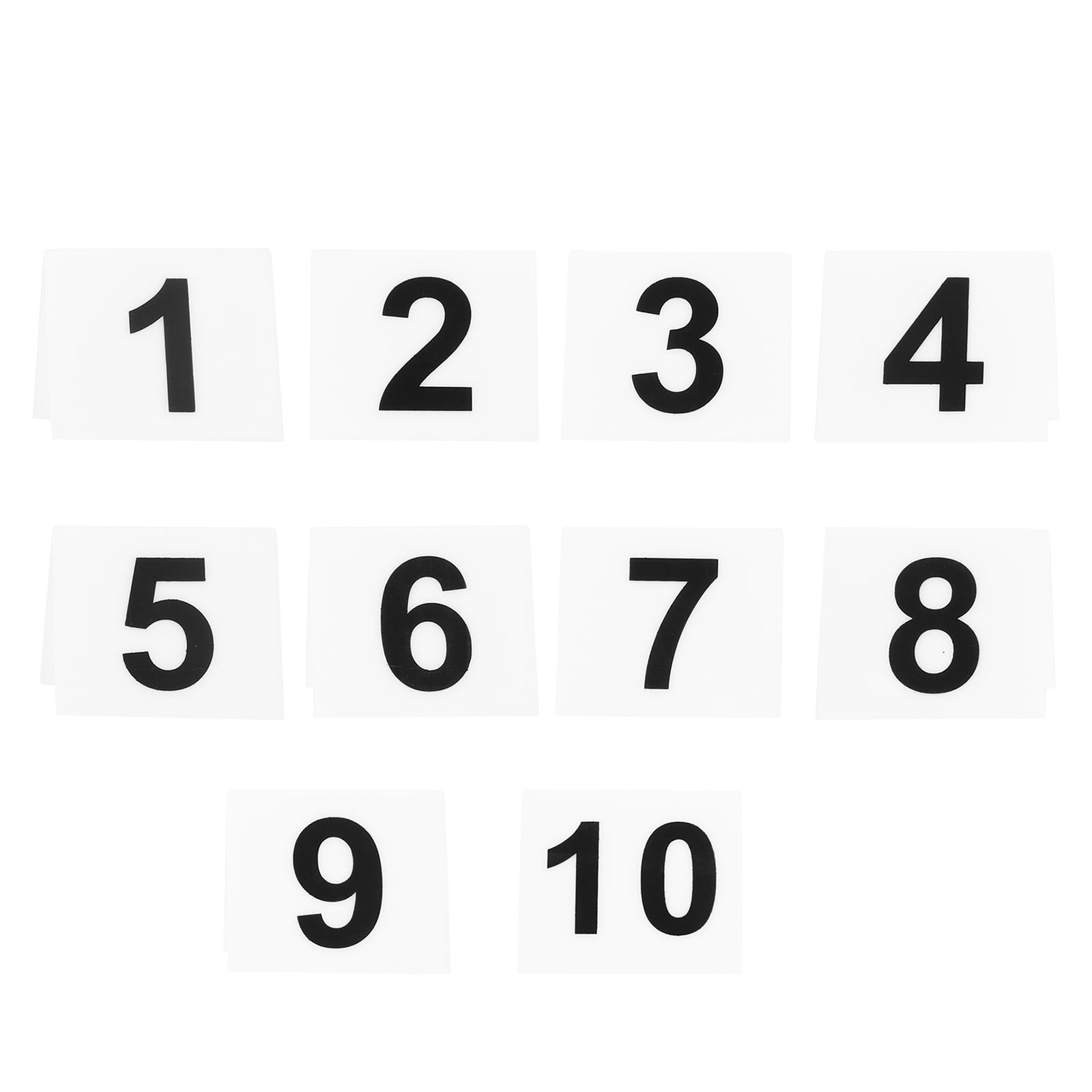 WESIEVYA 10Pcs Restaurant Number Signs V Shaped for Guest Seating ...