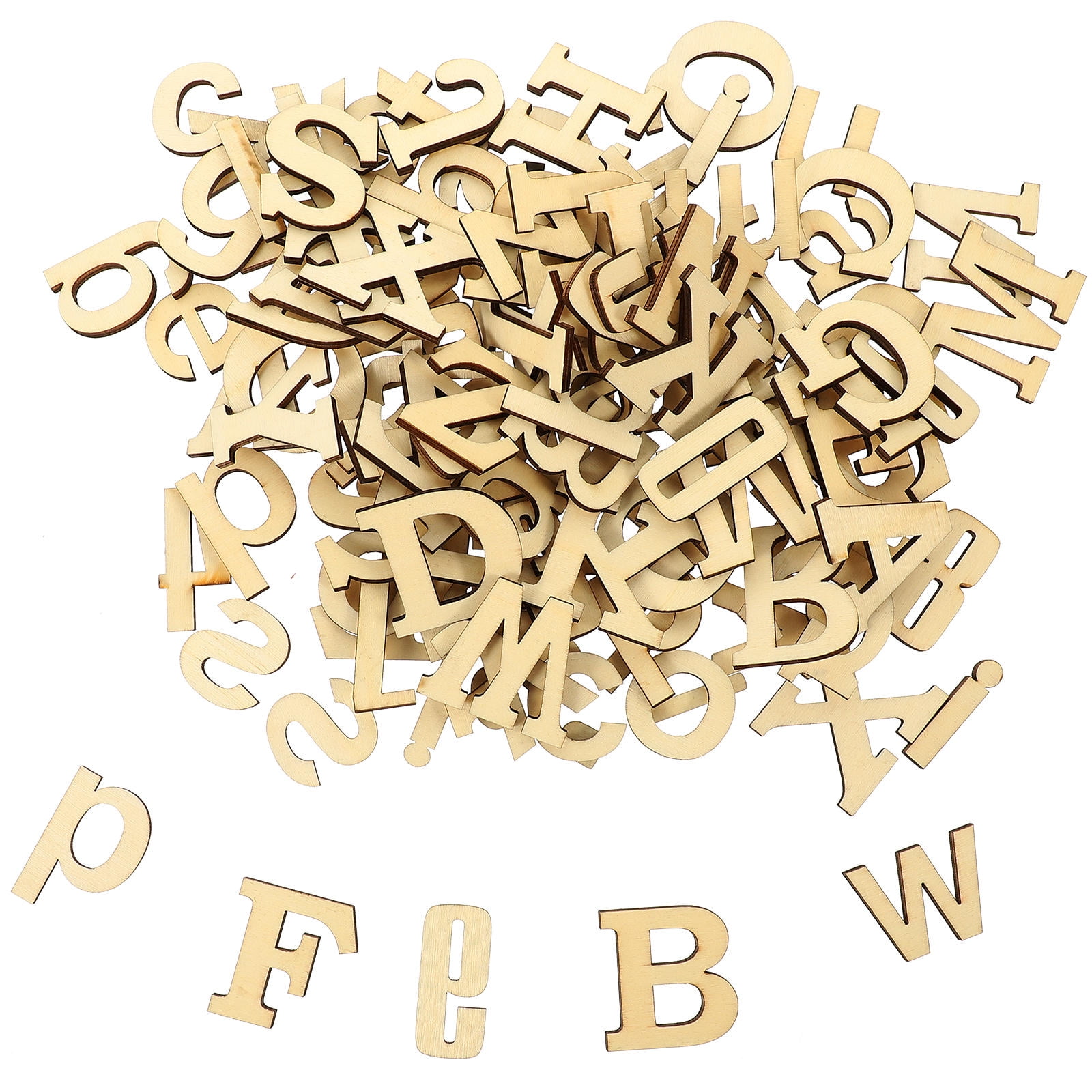 WESIEVYA 124Pcs Wooden Letters Crafts for Diy Projects Letter Decor ...