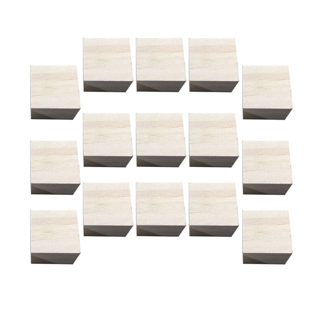 WESIEVYA 15Pcs Small Wood Cubes for Diy Crafts and Decorating Projects ...