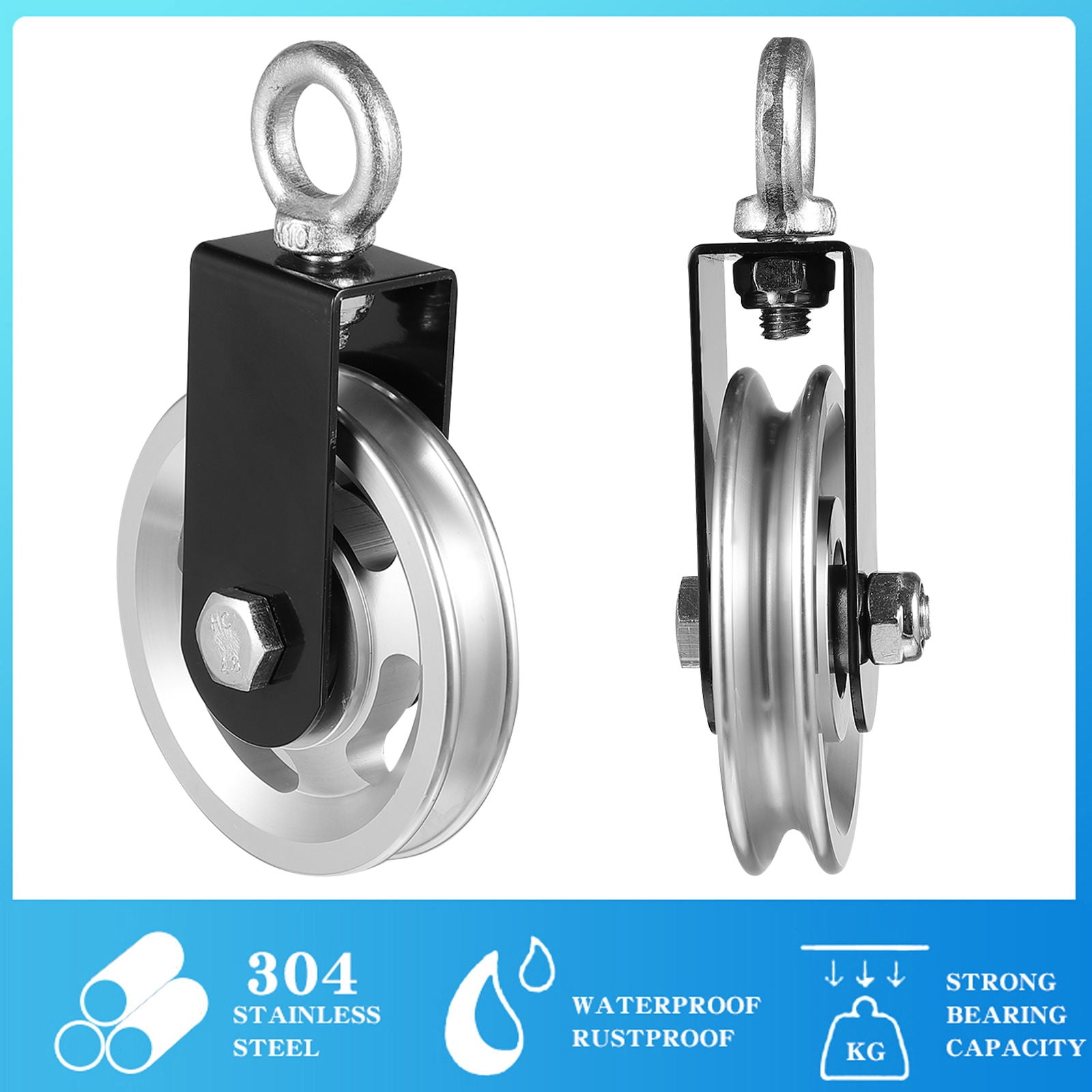 WESIEVYA 1Pack Fitness Lat Pulley System Round U-shaped Bracket for ...