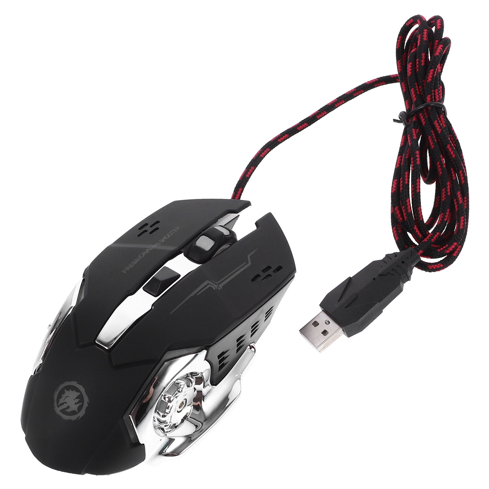 WESIEVYA 1Pcs Black ABS Mouse Rgb Backlit Dpi Switching For Gamers And ...