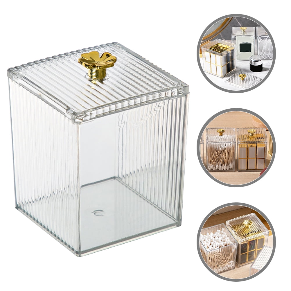 WESIEVYA 1Pcs Transparent Plastic Storage Box for Vanity Table Tidying ...