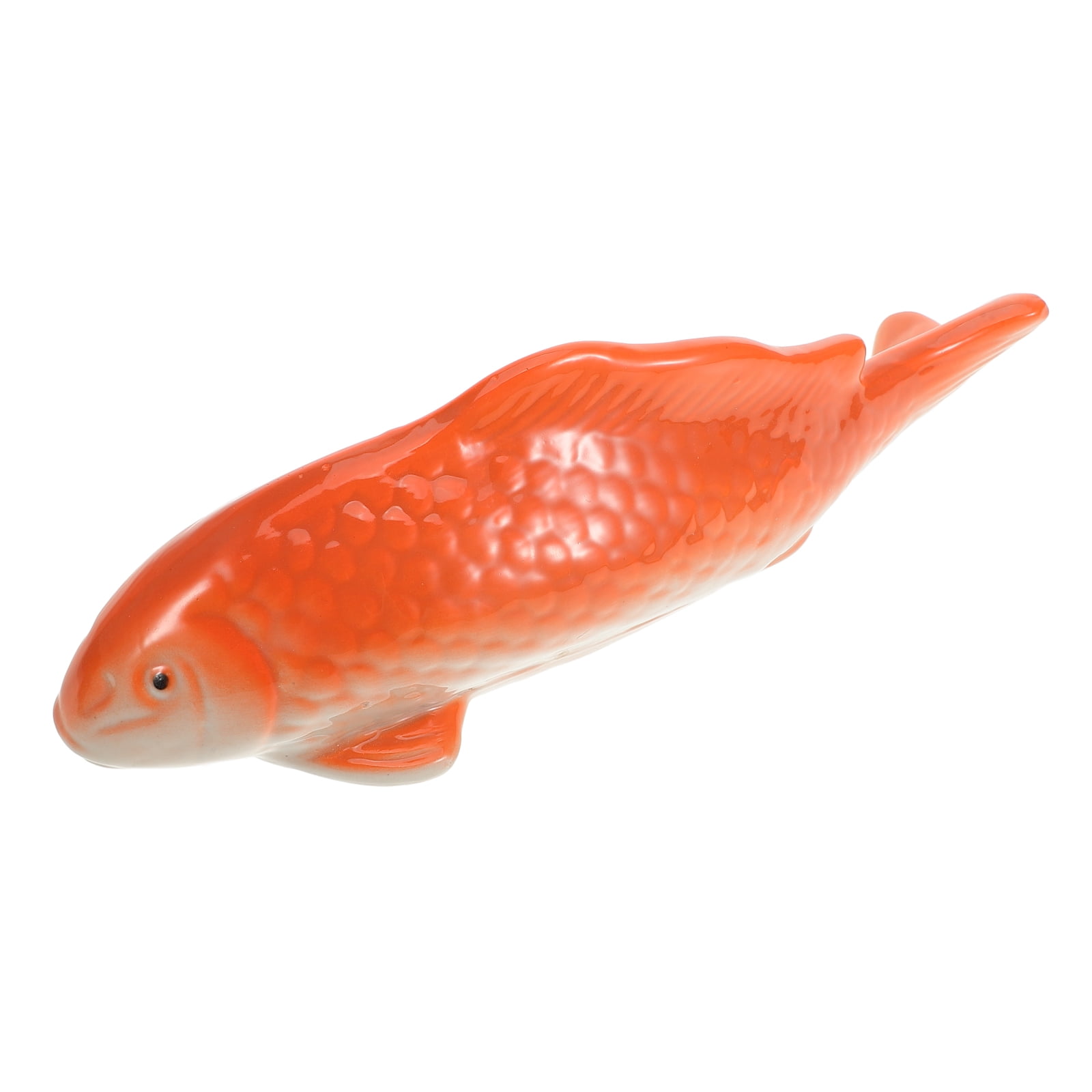 WESIEVYA 1Set Floating Fish Statue Red Ceramic Goldfish Ornament for Aquarium and Garden Decor ...