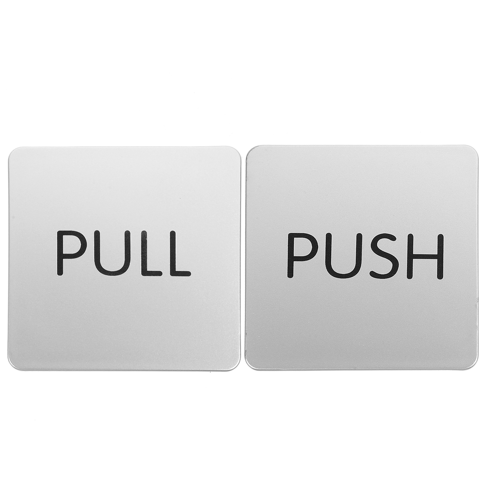 WESIEVYA 1Set Push Pull Sign for Entrance Door Silver Acrylic for ...