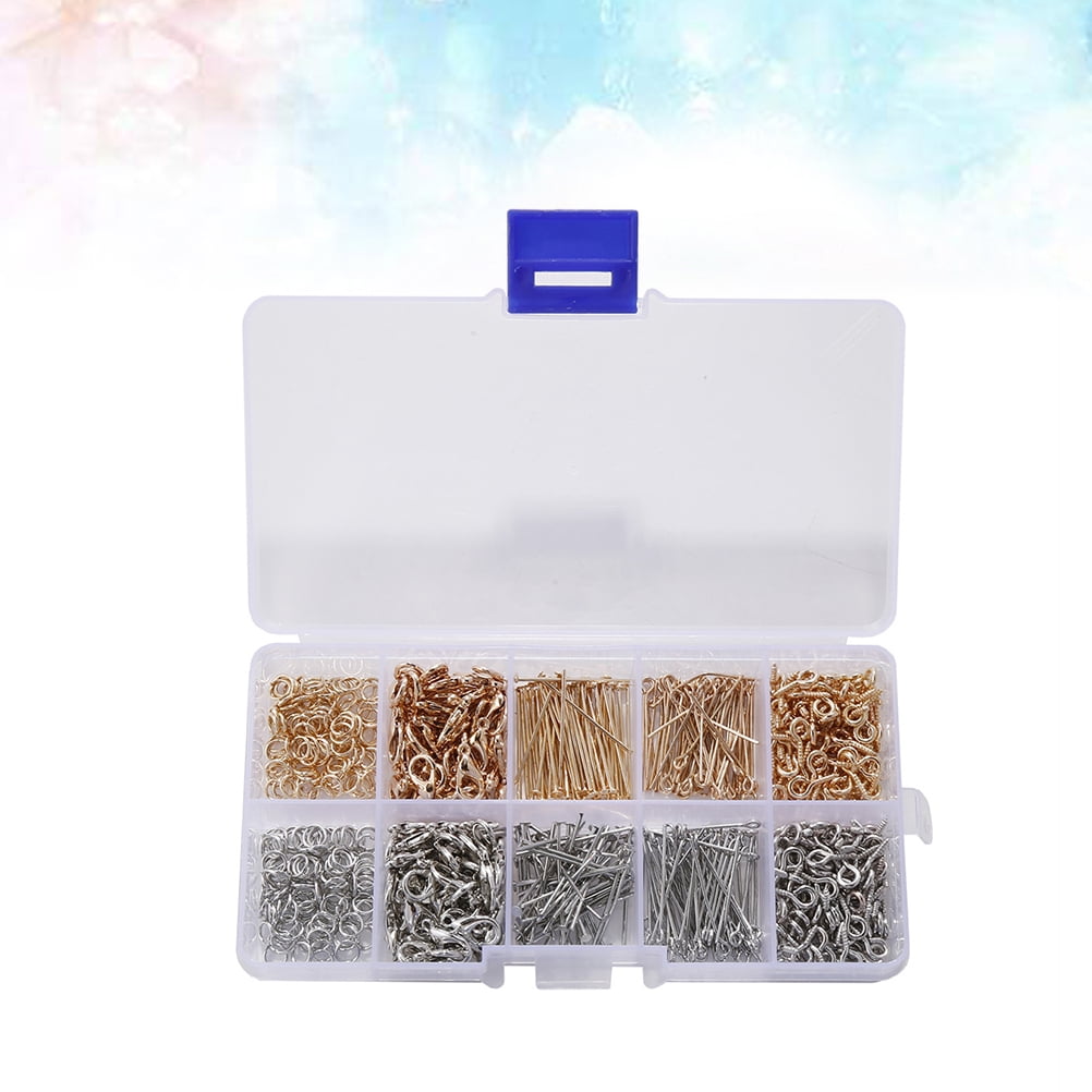 WESIEVYA 1Set Small Screw Eye Pin Lobster Claw Clasps for Artisans ...