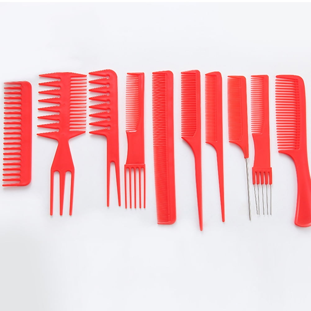 WESIEVYA 20Pcs Hair Smoothing Comb Professional Red Plastic For Salon ...