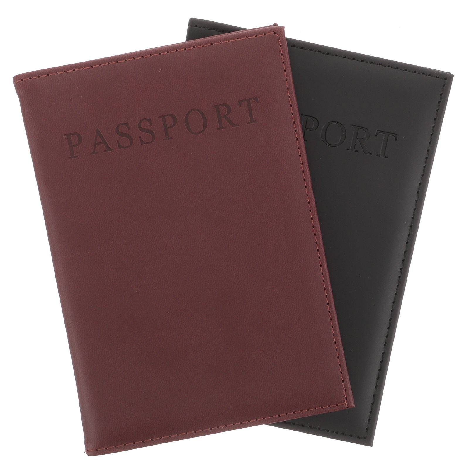 WESIEVYA 2Pack Passport Pouch PU Material Foldable Store ID Cards and ...