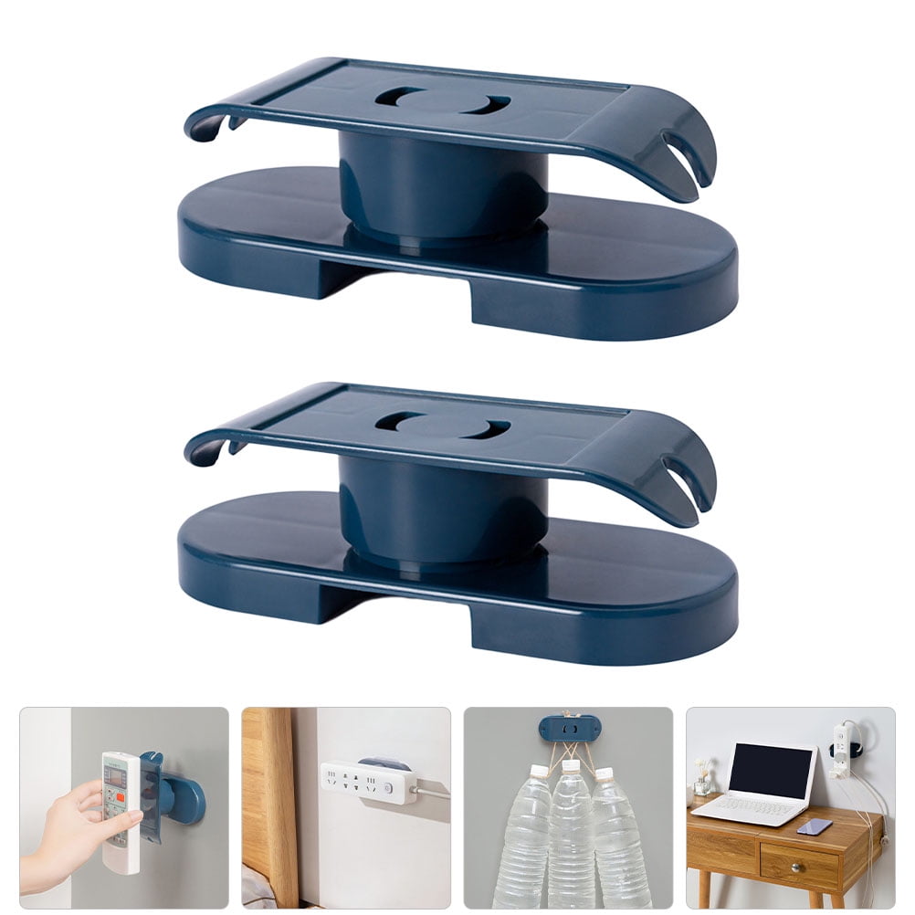 WESIEVYA 2Pcs Power Strip Fixator Blue Rotatable Wall-Mounted Cable ...