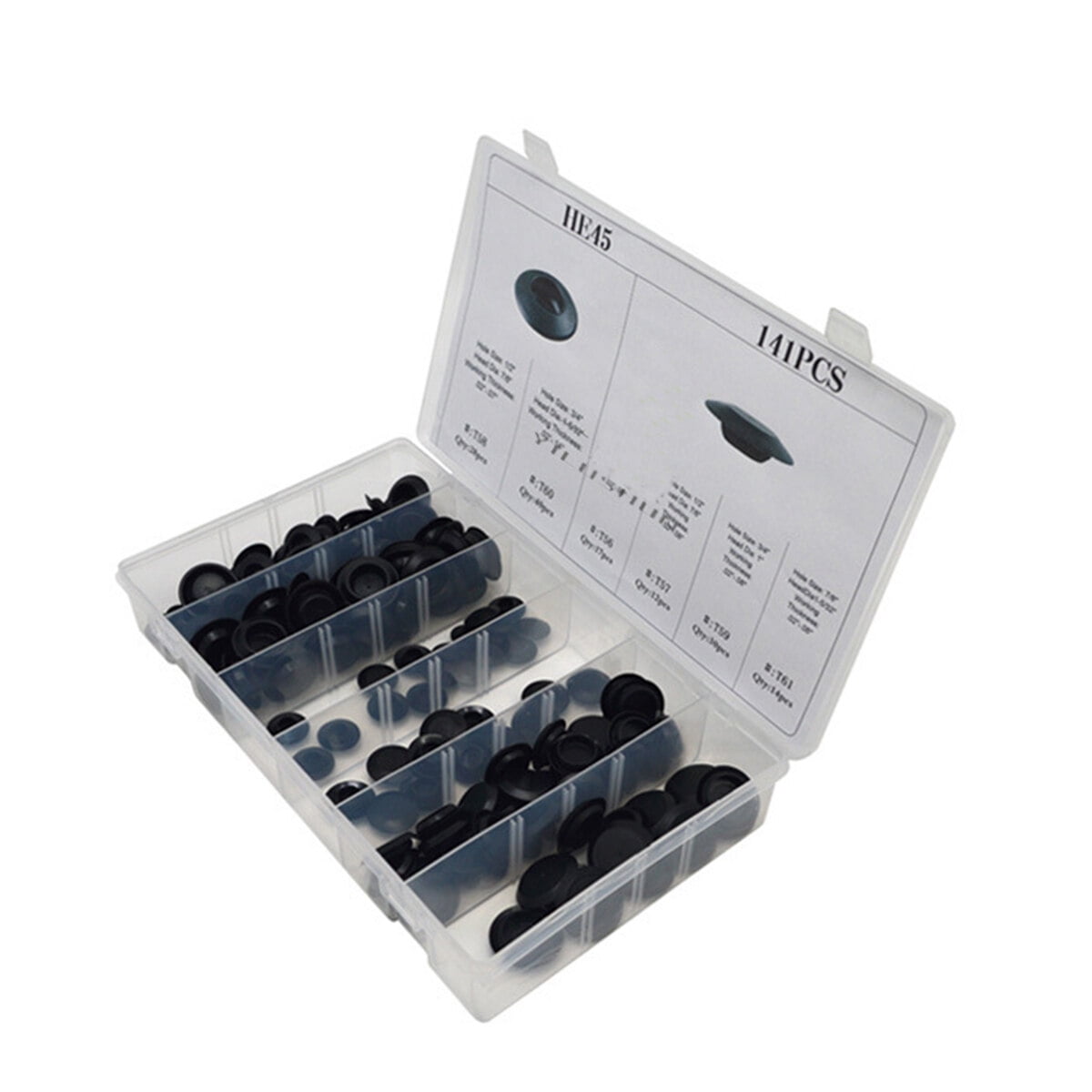 WESIEVYA 3Pack Round Hole Plugs Black PVC Grommet Plug Car Accessories ...