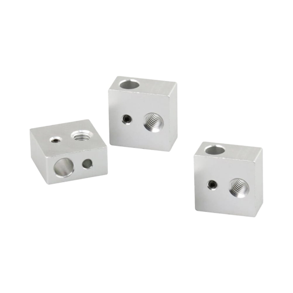WESIEVYA 3Pcs Aluminum Heat Block 0.8x0.8x0.4in for 3D Printer Hotend ...
