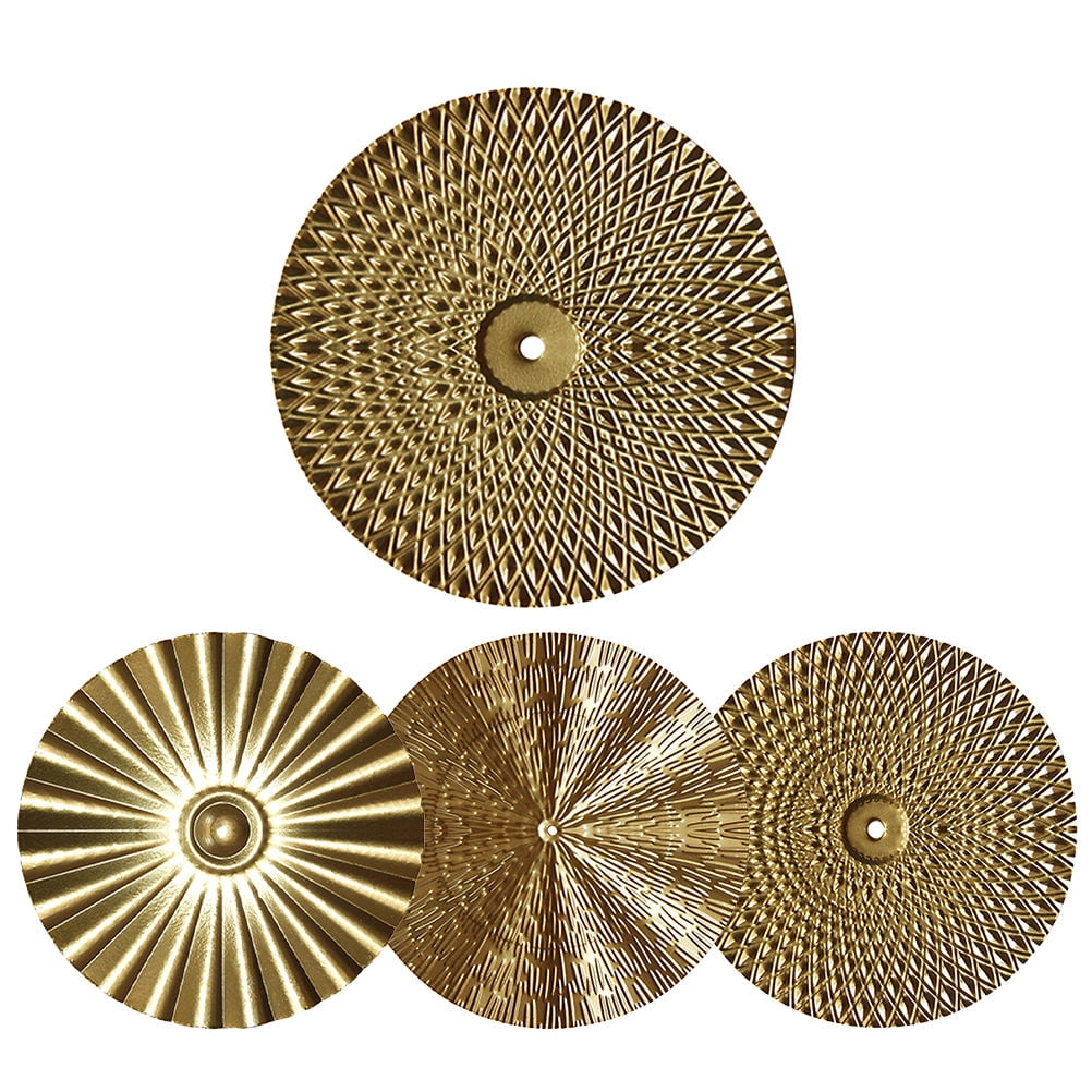 WESIEVYA 4Pcs Golden Metal Plates Wall Pendant For Homeowners 11.8x9.8in - Walmart.com